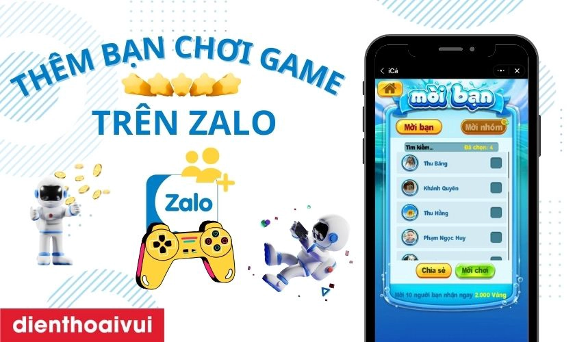 Cách mời bạn chơi game trên Zalo xả stress