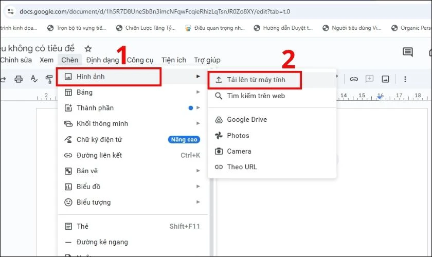 Tạo danh mục hình ảnh trong Google Docs nhanh 2026