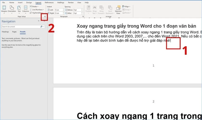 Xoay ngang 1 trang trong Word bất kỳ với 4 bước đơn giản